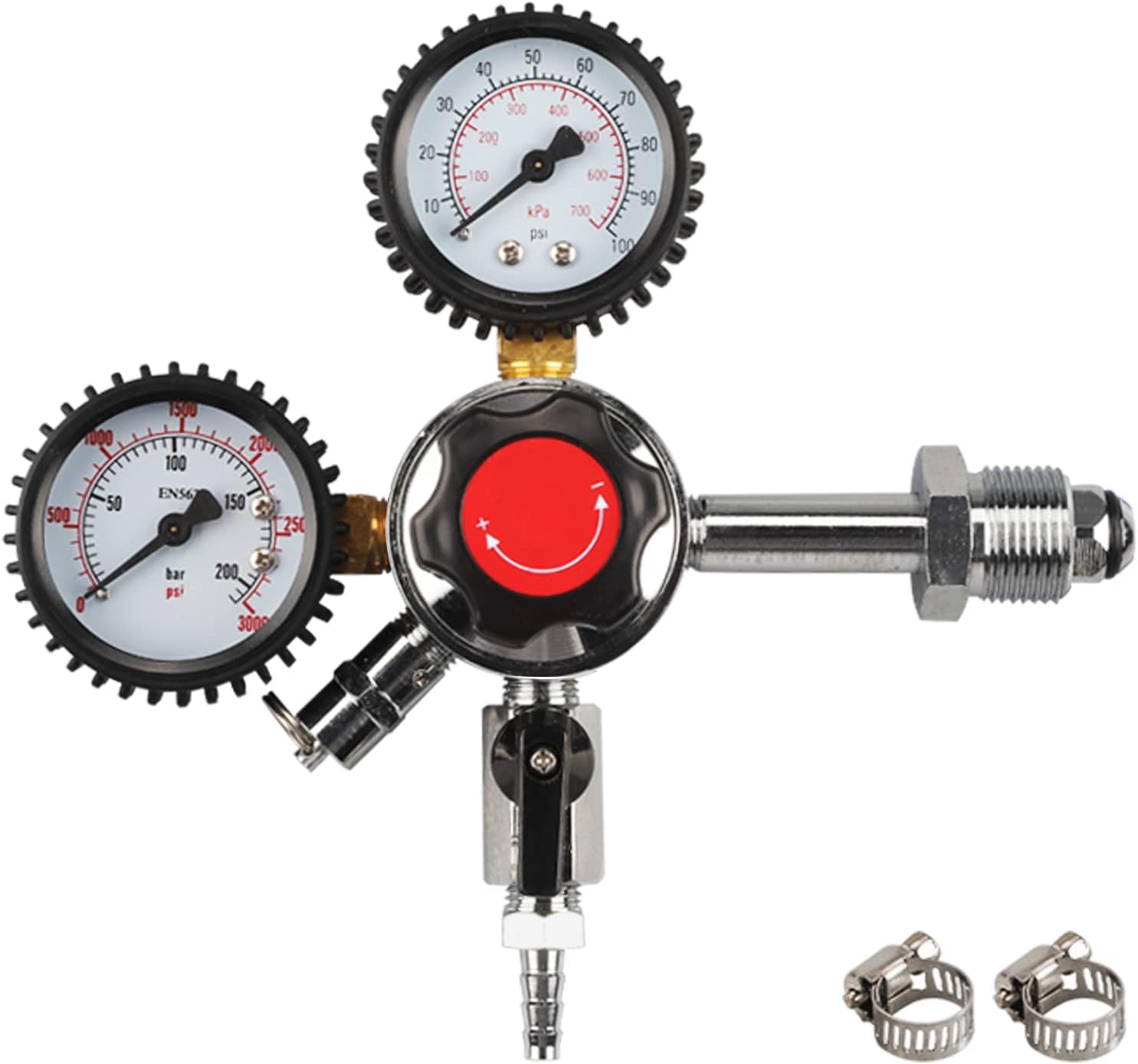 Amazon.com: LUCKEG Dual Gauge Nitrogen Regulator - Draft Beer Nitrogen ...