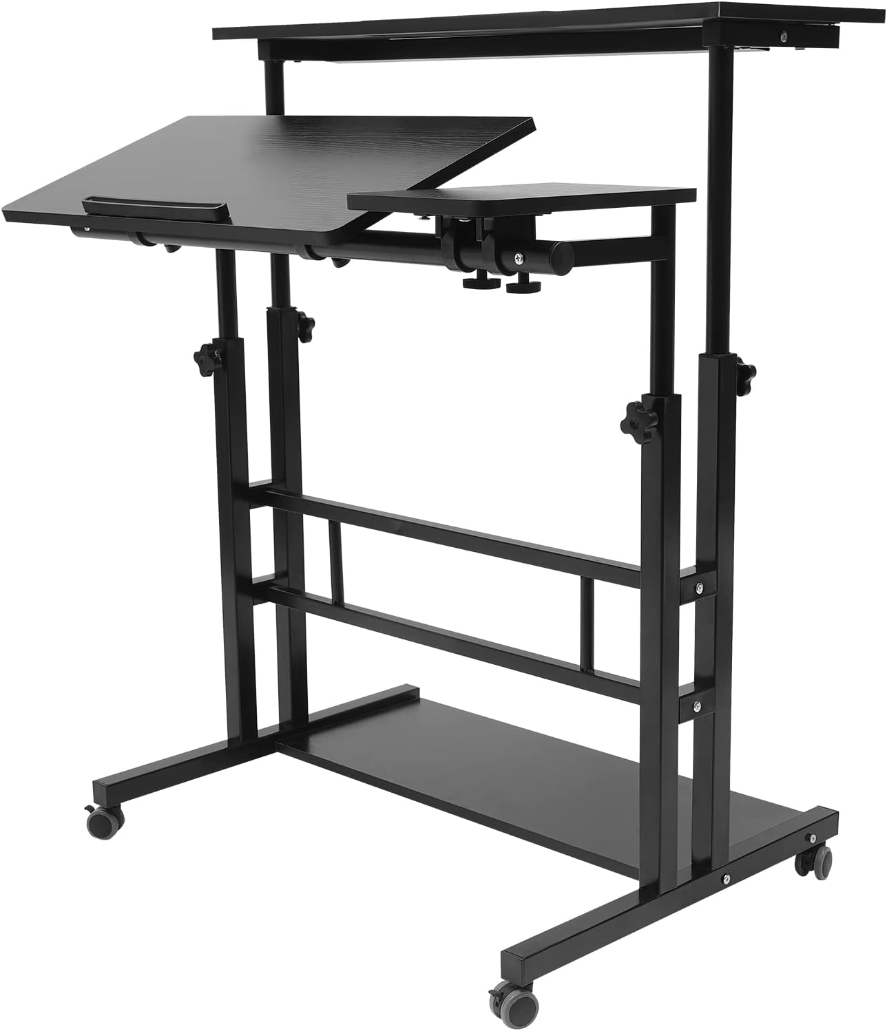 Amazon.com: Gdrasuya10 Portable Standing Mobile Desk, Adjustable Laptop ...