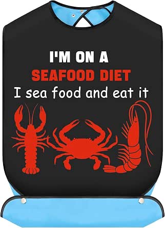 Amazon.com: JNIAP Crawfish Bibs For Adults Crab Bib Shrimp Bibs I'm On ...