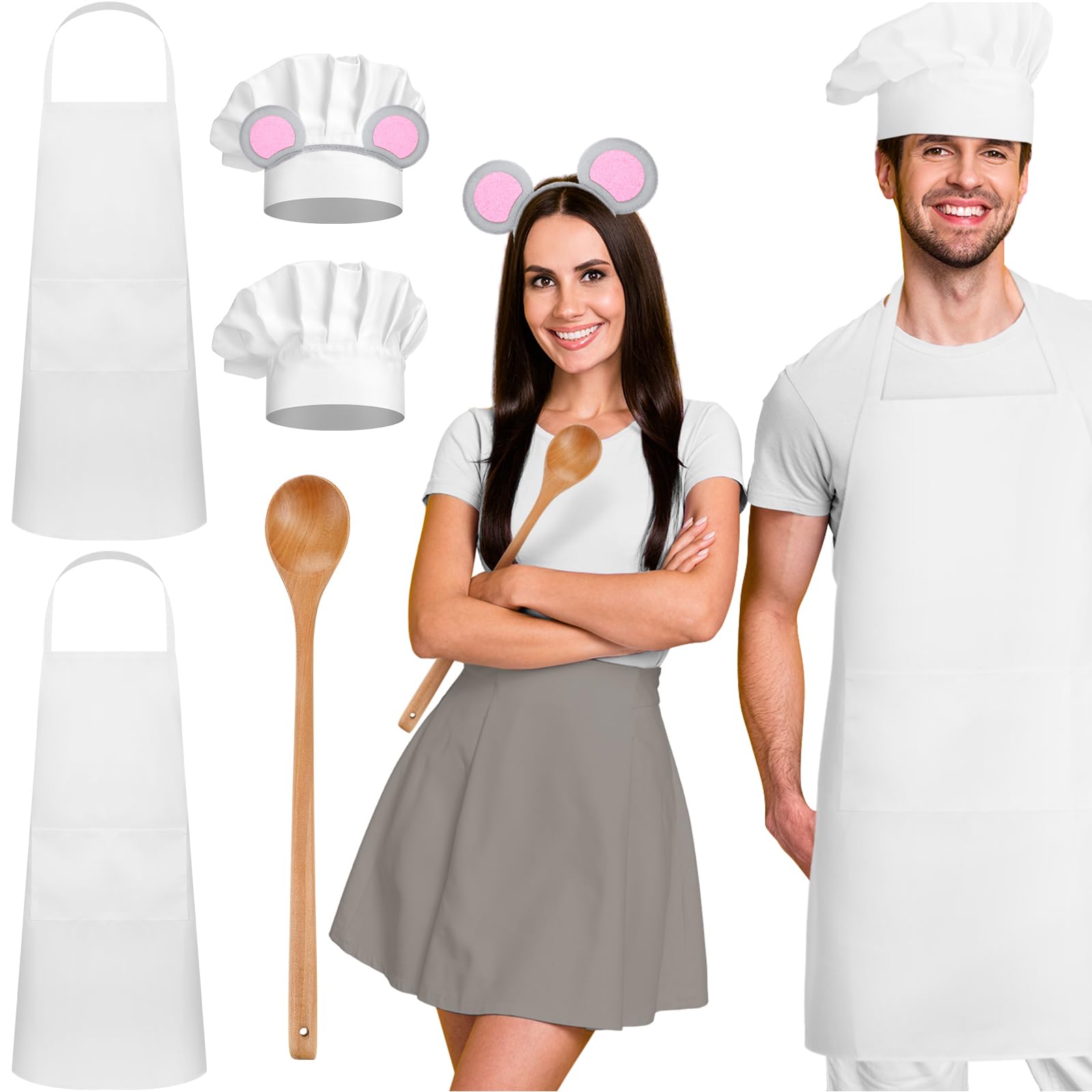 Amazon.com: 6 Pcs Halloween Mouse Costume Accessories for Adult Mouse ...