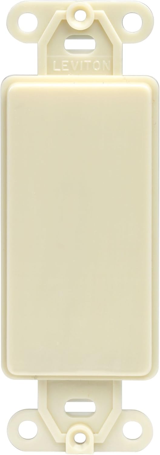 Amazon.com: Leviton Decora Plastic Adapter Plate, Blank, No Hole, With ...