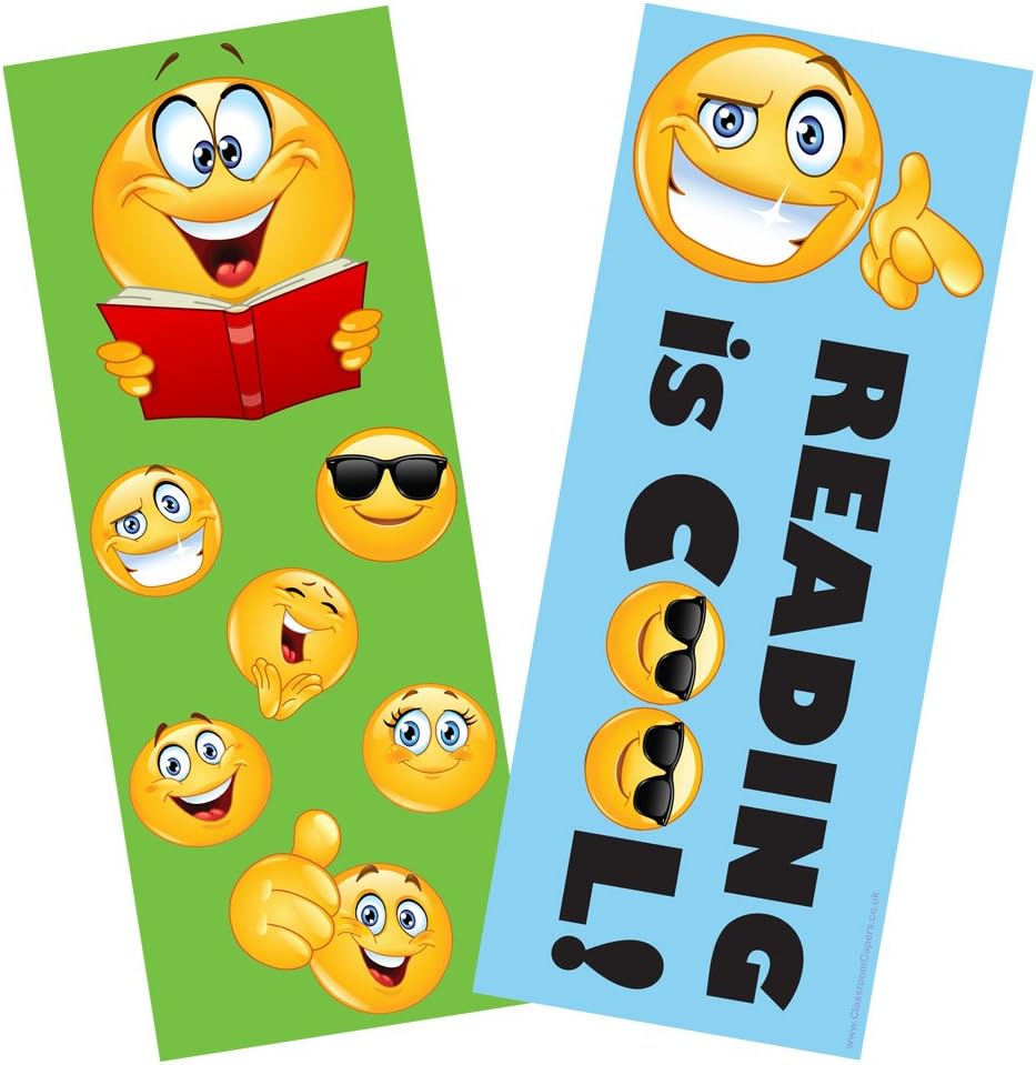 36 x Smiley/Emoticon Reading is Cool Double Sided Bookmarks. Great ...