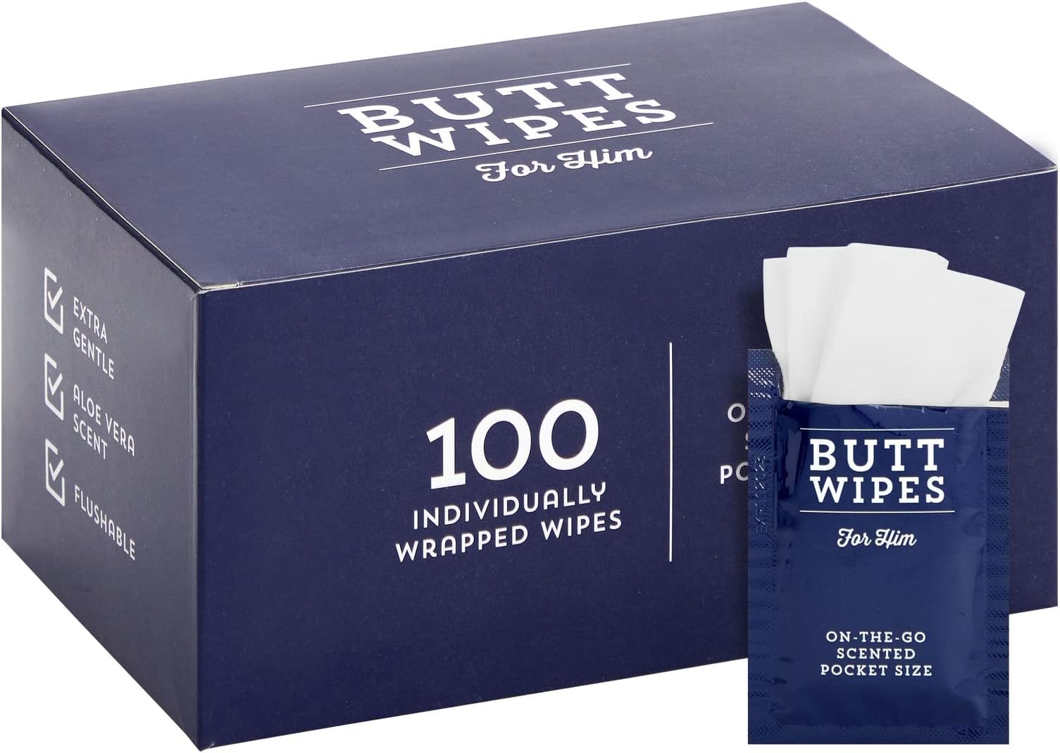 Amazon.com: BLUE PANDA Wipes for Adults - 100 Count Blue Aloe Vera ...