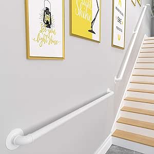 Amazon.com: Handrail Stairs Railing Indoor Outdoor White Handrail ...