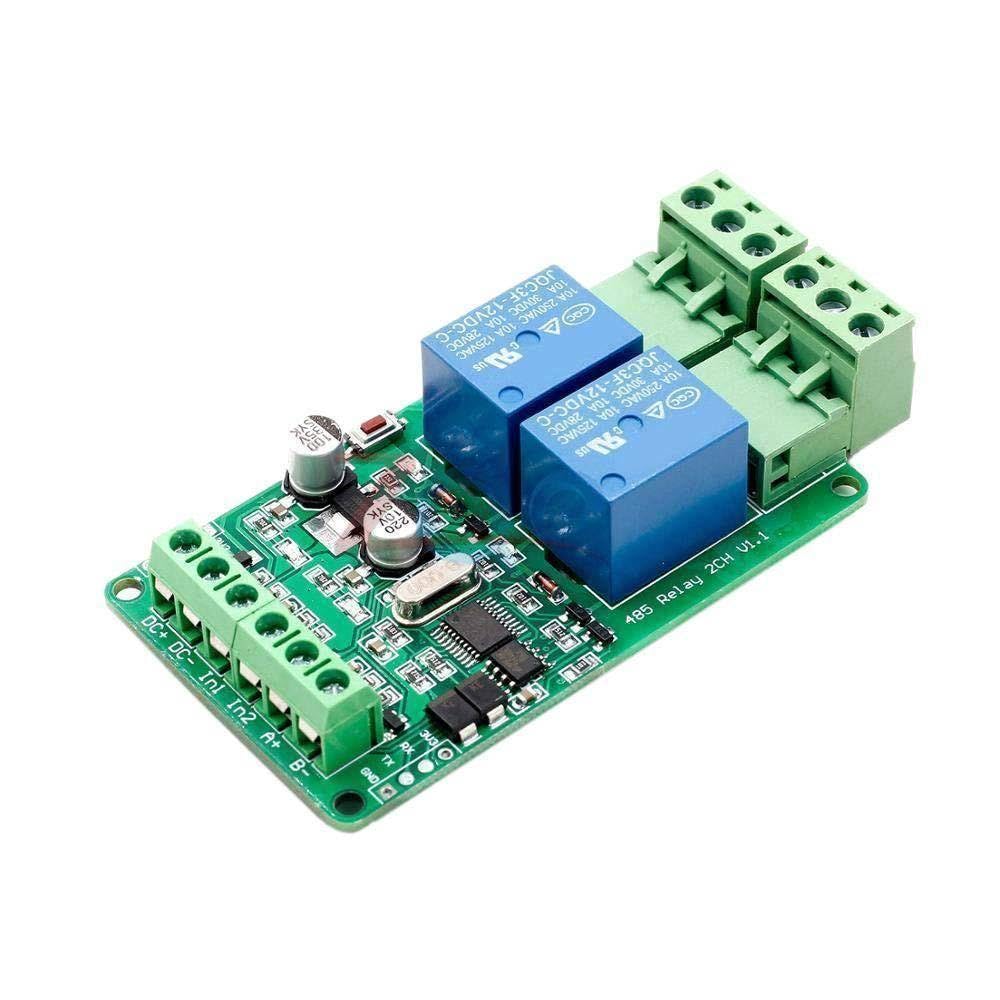 2-Way Relay Module Output 2 Channel Switch Input TTL/RS485 Interface Communication Modbus-Rtu ...