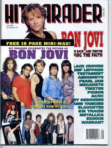 Hit Parader Magazine BON JOVI Angus Young TRIXTER Exodus RICHIE SAMBORA ...