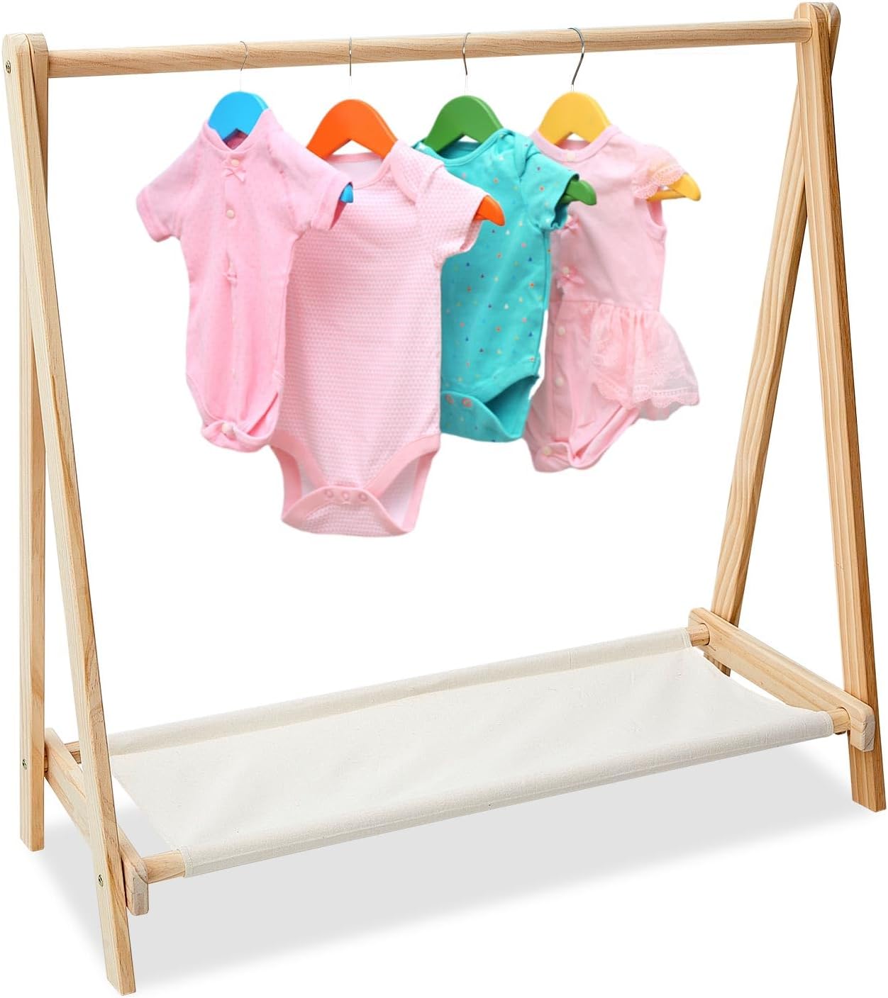 Amazon.com: Queekay Kids Dress up Rack Toddler Garment Rack Wood ...