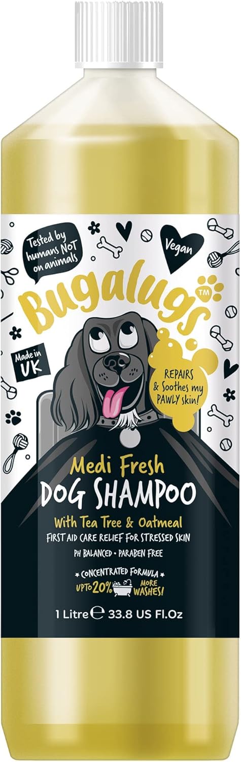 BUGALUGS Dog Shampoo for Itchy Skin Antibacterial And Antifungal ...