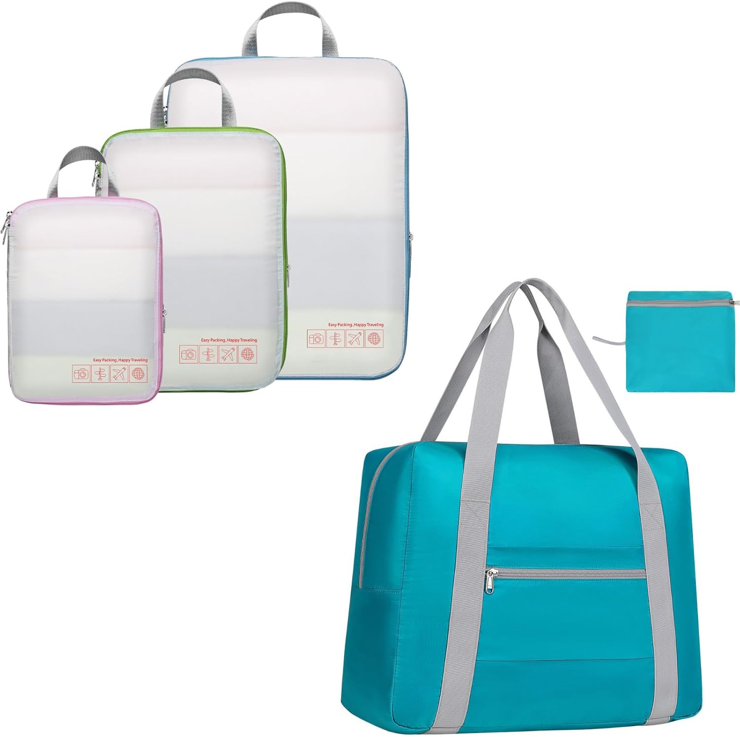 Amazon.com | Cambond Compression Packing Cubes for Travel Luggage ...