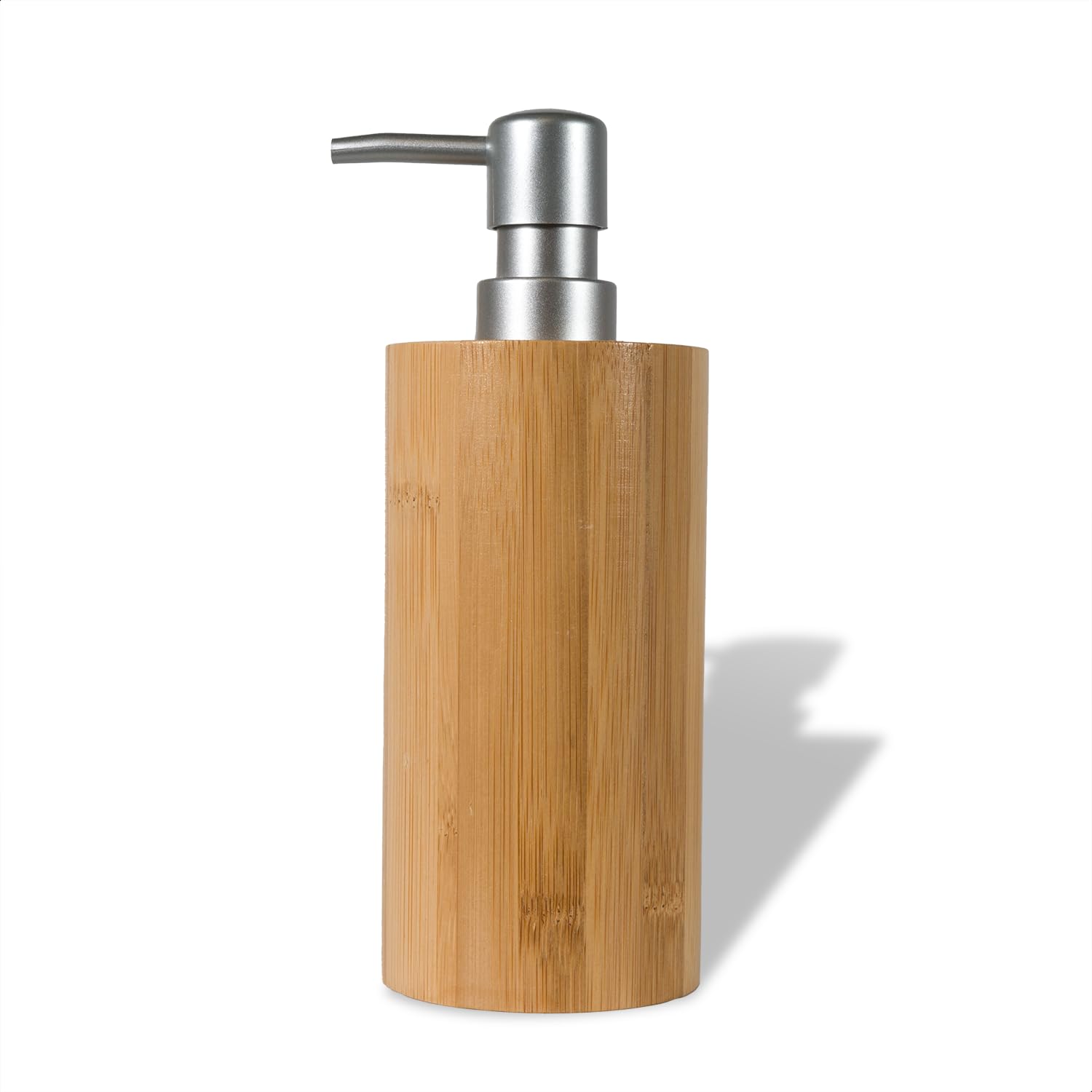 Amazon.com: ABBI NIMO Natural Bamboo Liquid Soap Dispenser with Silver ...