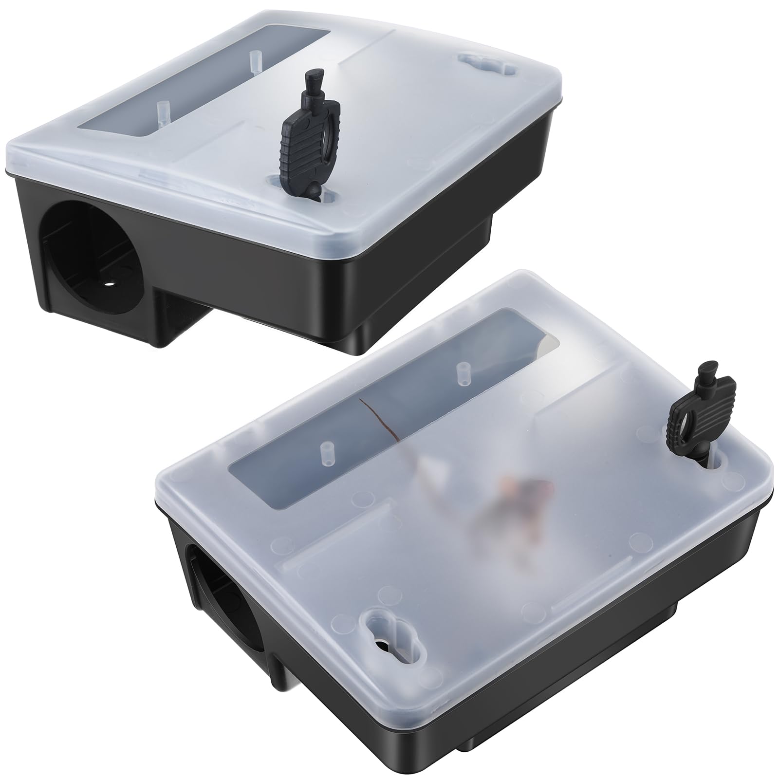 Amazon.com : Qualirey 2 Pcs Rat Bait Station Boxes with Key, Rat Trap ...