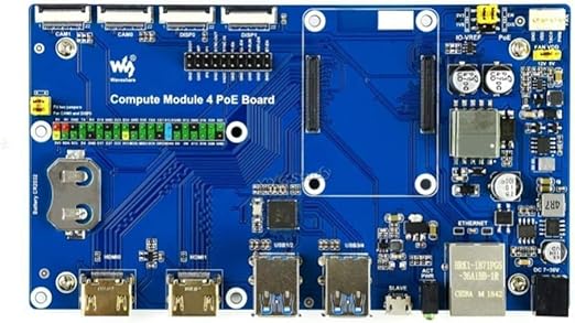 Raspberry Pi Compute Module 4 IO Board Support PoE Feature for All ...