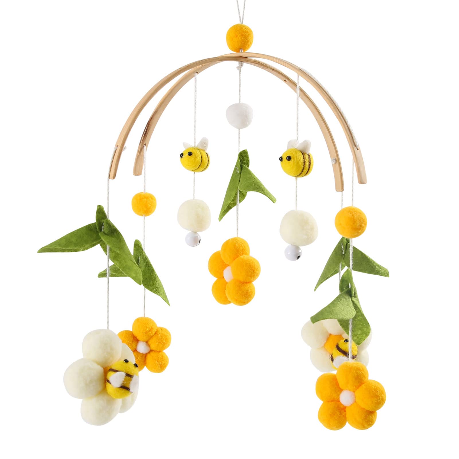 Amazon.com : Honeybee Baby Mobile Small flowers Crib Mobile Baby Boys ...