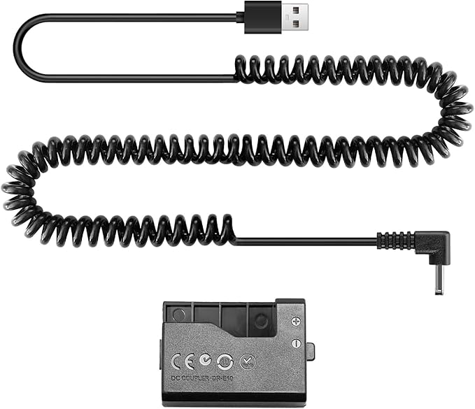 Amazon.com : Gonine ACK-E10 USB Power Cord, LP-E10 DR-E10 Dummy Battery ...