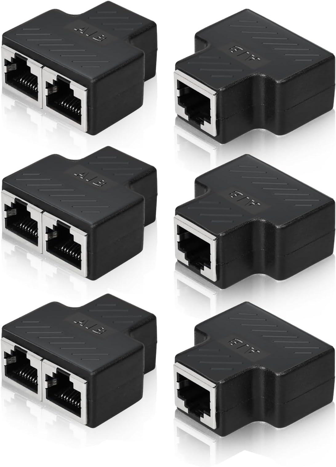 Amazon.com: 6Pack Ethernet Splitter, Ethernet Cable Splitter, Female to ...