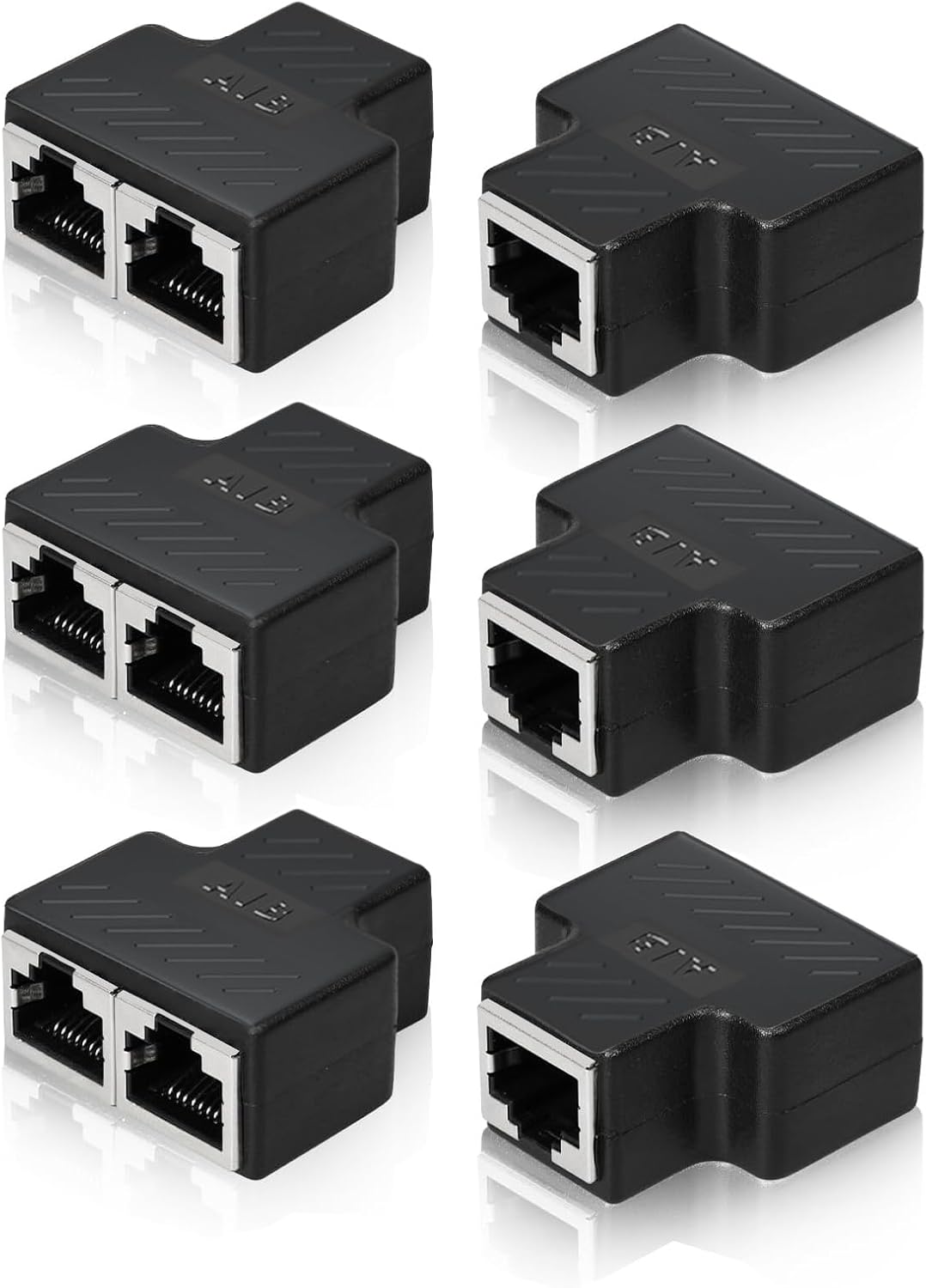Amazon.com: 6Pack Ethernet Splitter, Ethernet Cable Splitter, Female to ...