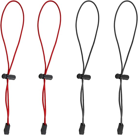 HSCGIN 4pcs Elastic Bungee Shock Cord 260mm Stretch String Black/Red ...