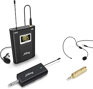 Amazon.com: Alilong UHF Wireless Lavalier Microphone, Wireless Headset Mic/Lavalier Lapel Mic ...