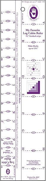 Amazon.com: Marti Michell Log Cabin Ruler, 3/4-Inch to 1-1/2-Inch