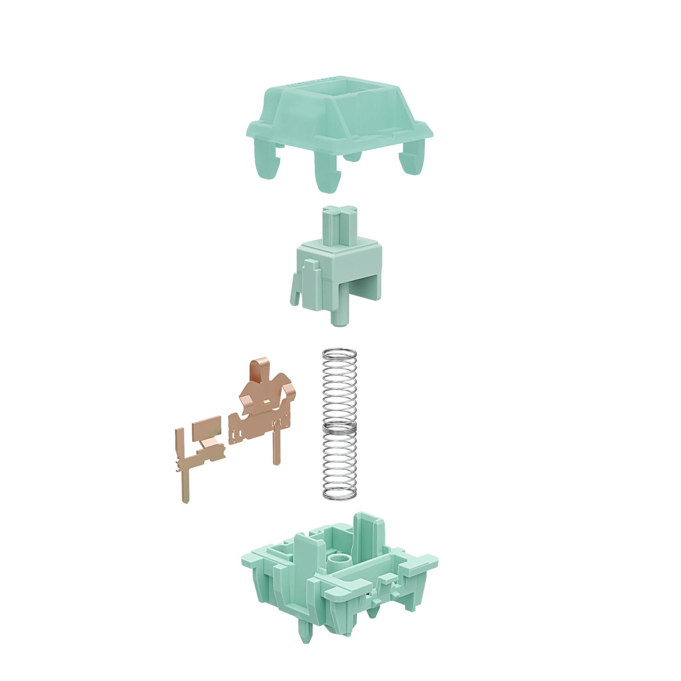 Snapklik.com : GATERON Jade Mint Switches,22mm Double Spring 55gf Pre ...