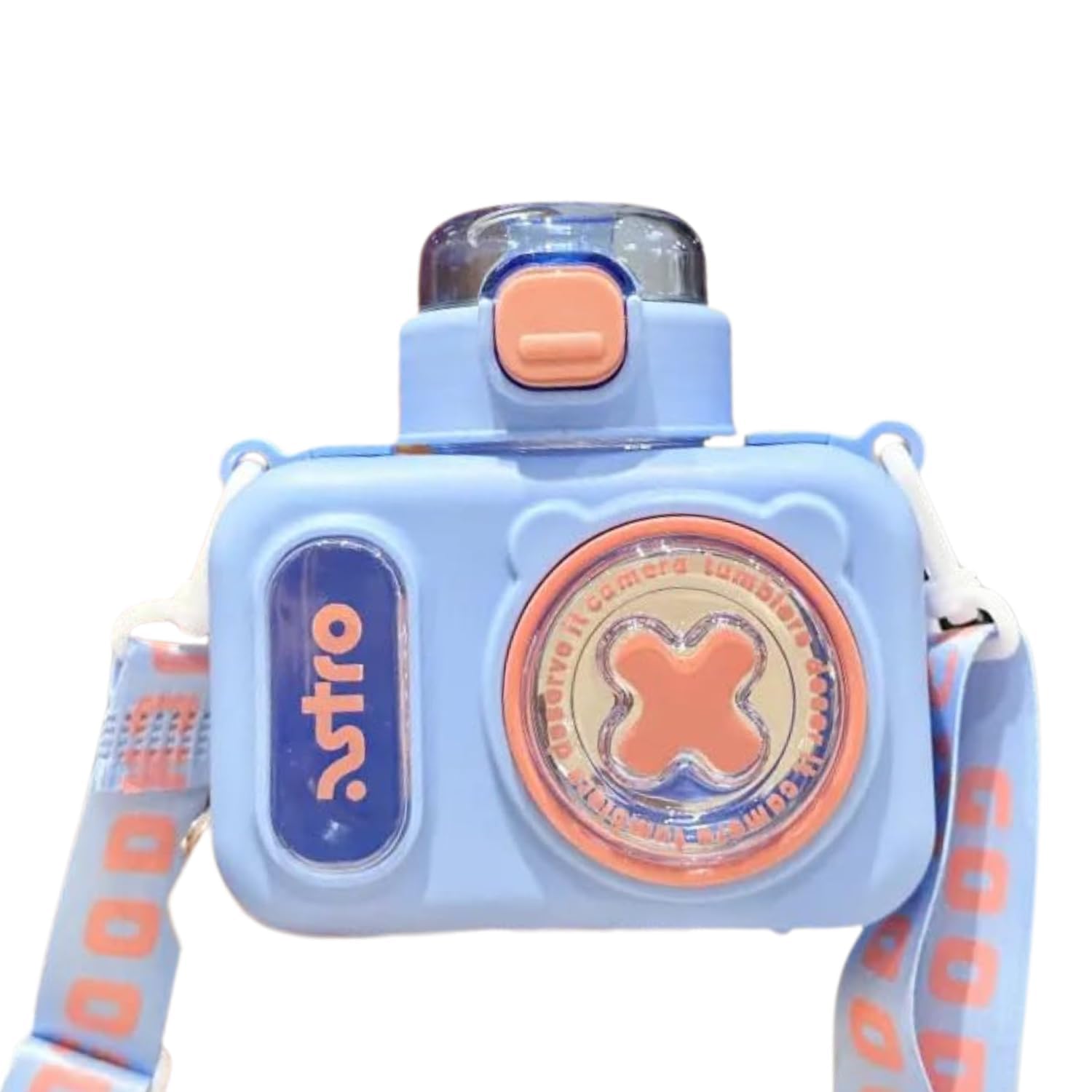 Spocco | Camera Shape Water Bottle with Straw & Strap | Cute Leakproof ...