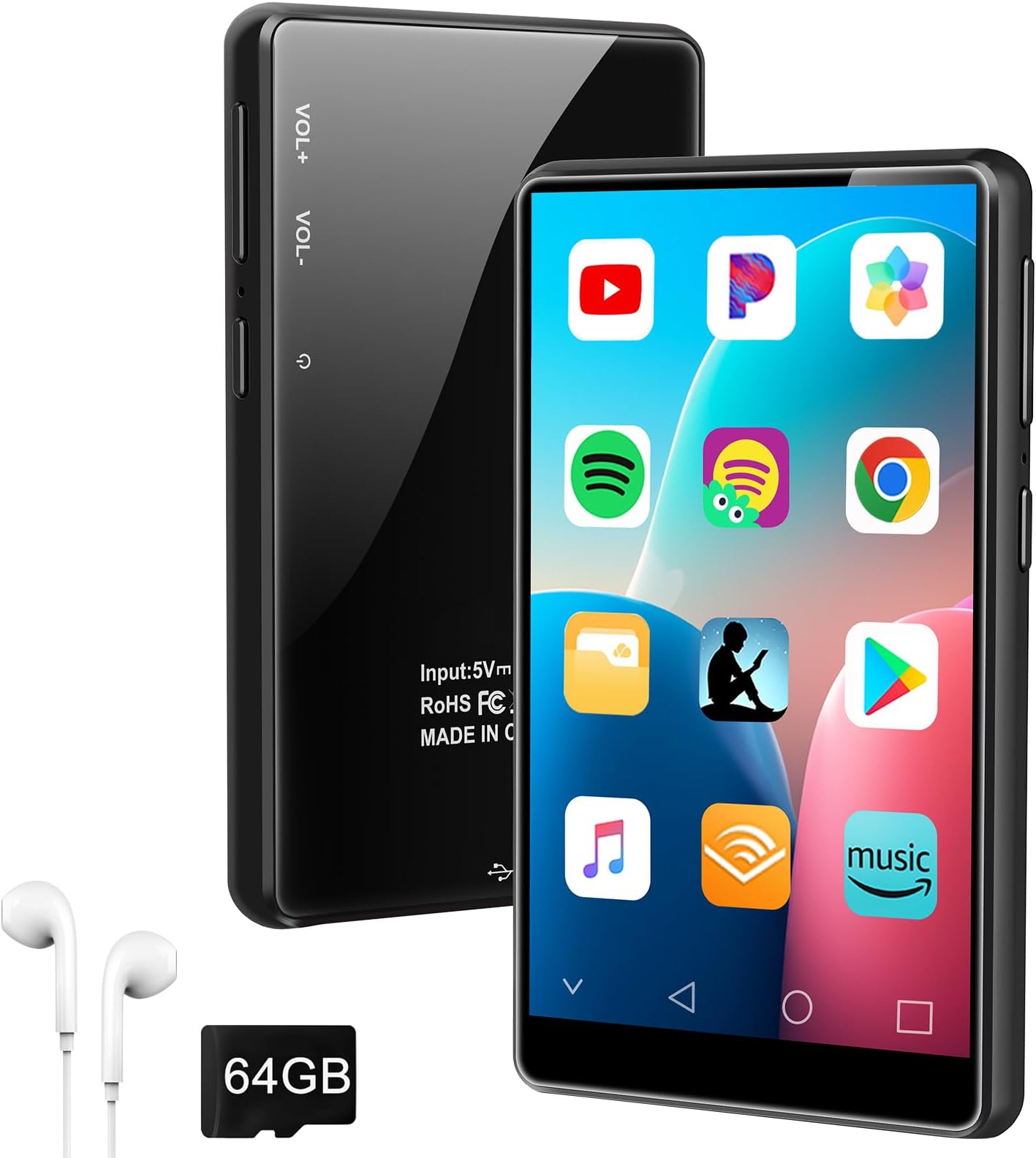 Amazon.com: 192GB 4.7" Touch Screen(1280P) Mp3 Player with Bluetooth ...