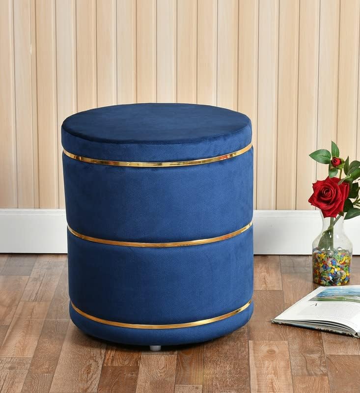 ShadowKart Pouffes Sitting Stool for Living Room, Mudda Puffy Wooden ...