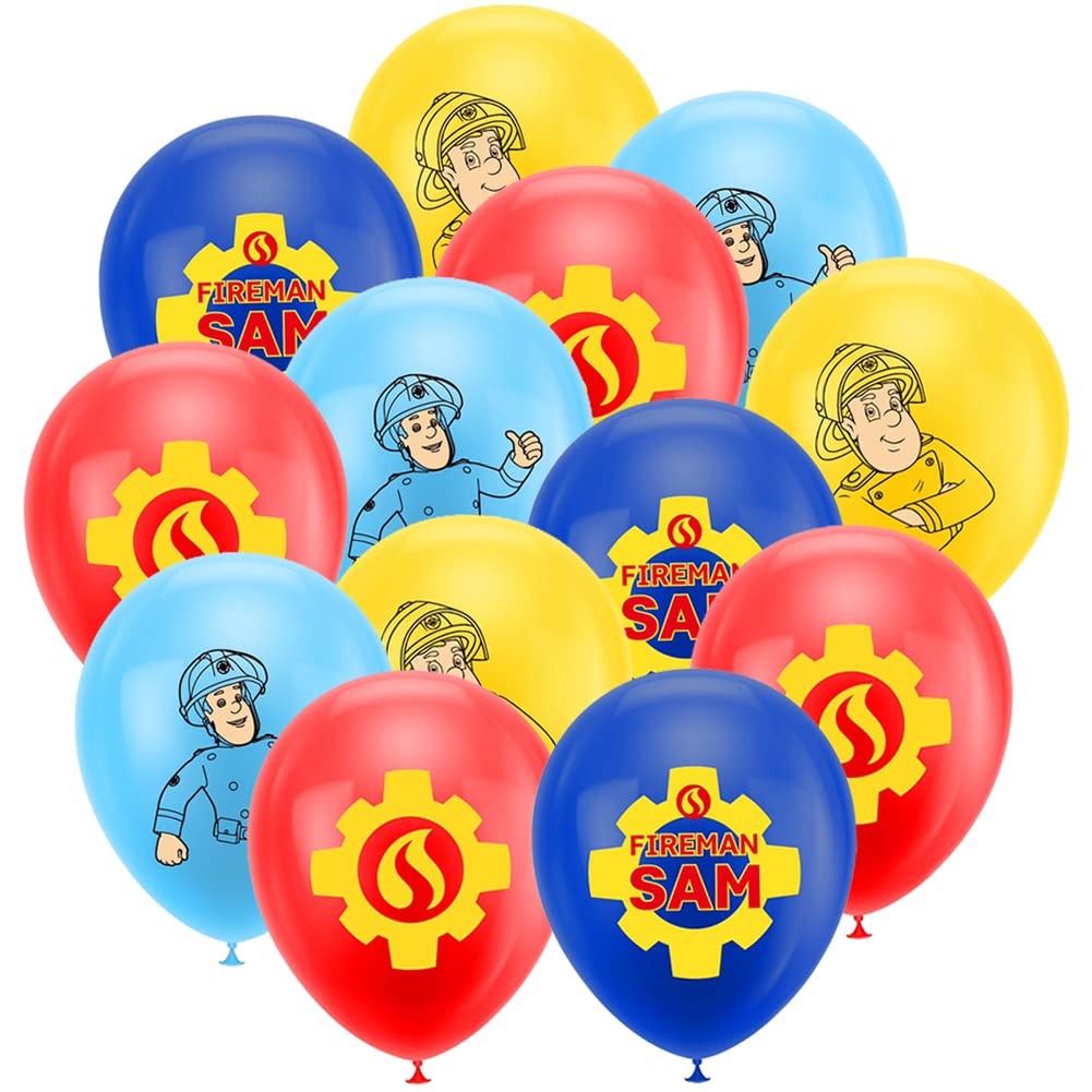 Buy Fireman Sam Balloons Hilloly 32 Pcs Fireman Sam Theme Birthday ...
