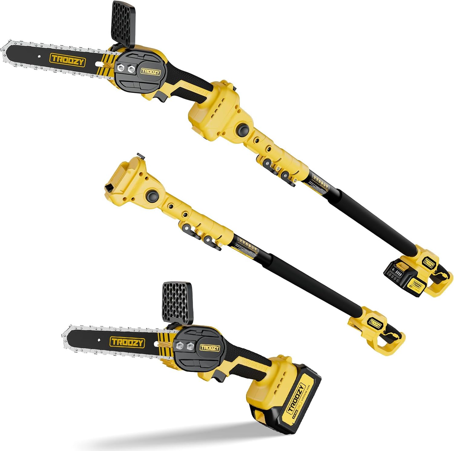 Branch Cutter ZNNT 2-in-1 Cordless Pole Saw, 6 Inch Brushless Pole ...