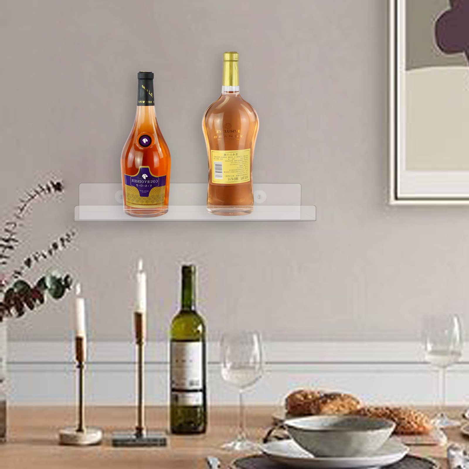 Snapklik.com : PITBVO Clear Acrylic Shelves, 4 Pack 12 Inch Scalloped ...