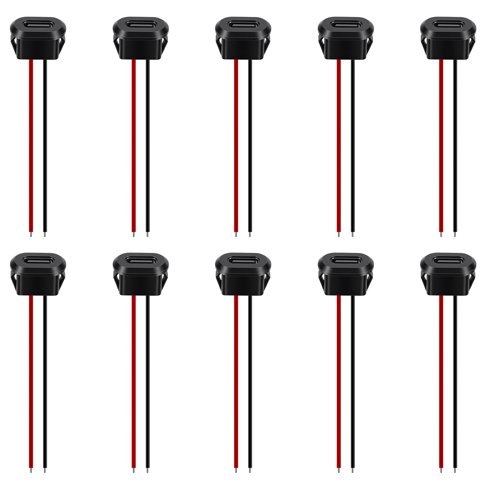 Snapklik.com : 10 Pack Type-C Female Chassis Fast Charging USB-C Plug ...