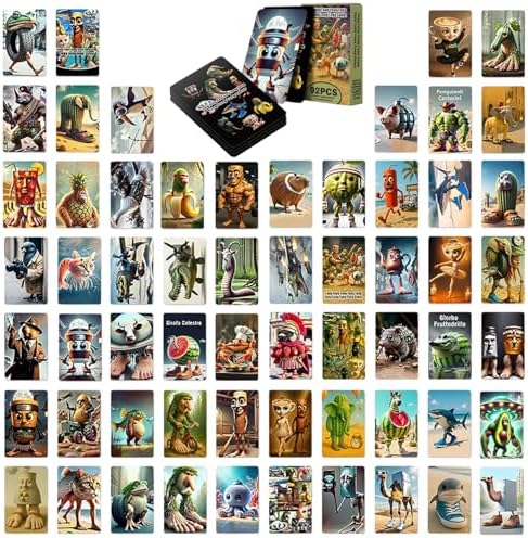 Brainrot Card Game, 92 Piece Brainrot Cards with Stickers, Set of ...