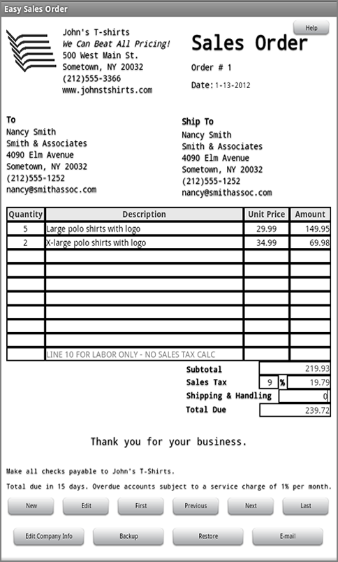 Easy Sales Order - App on the Amazon Appstore