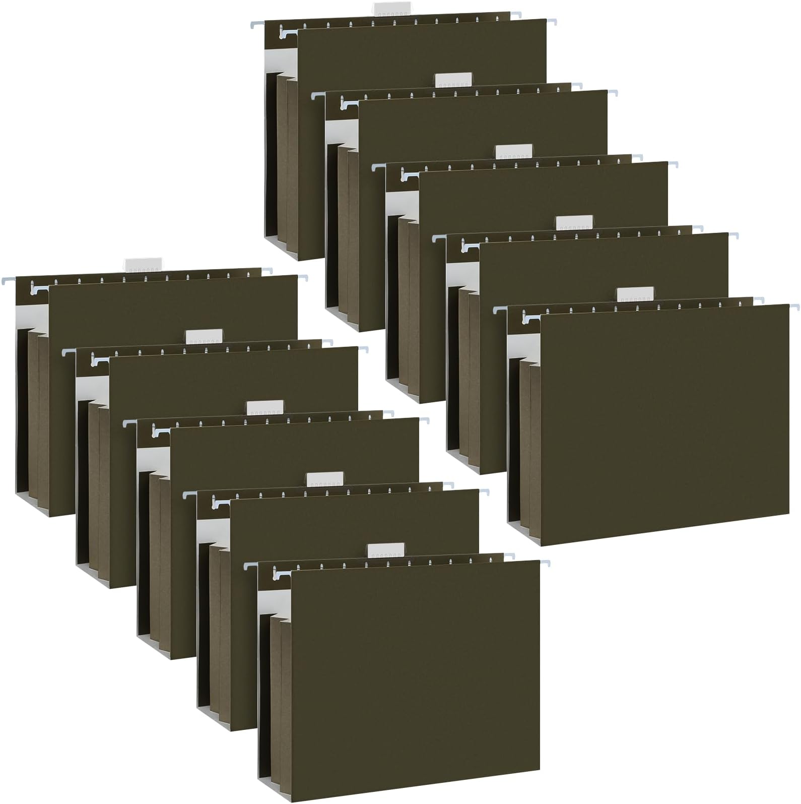 Amazon.com : Dispowreath 10 Pack Extra Capacity Hanging File Folders ...
