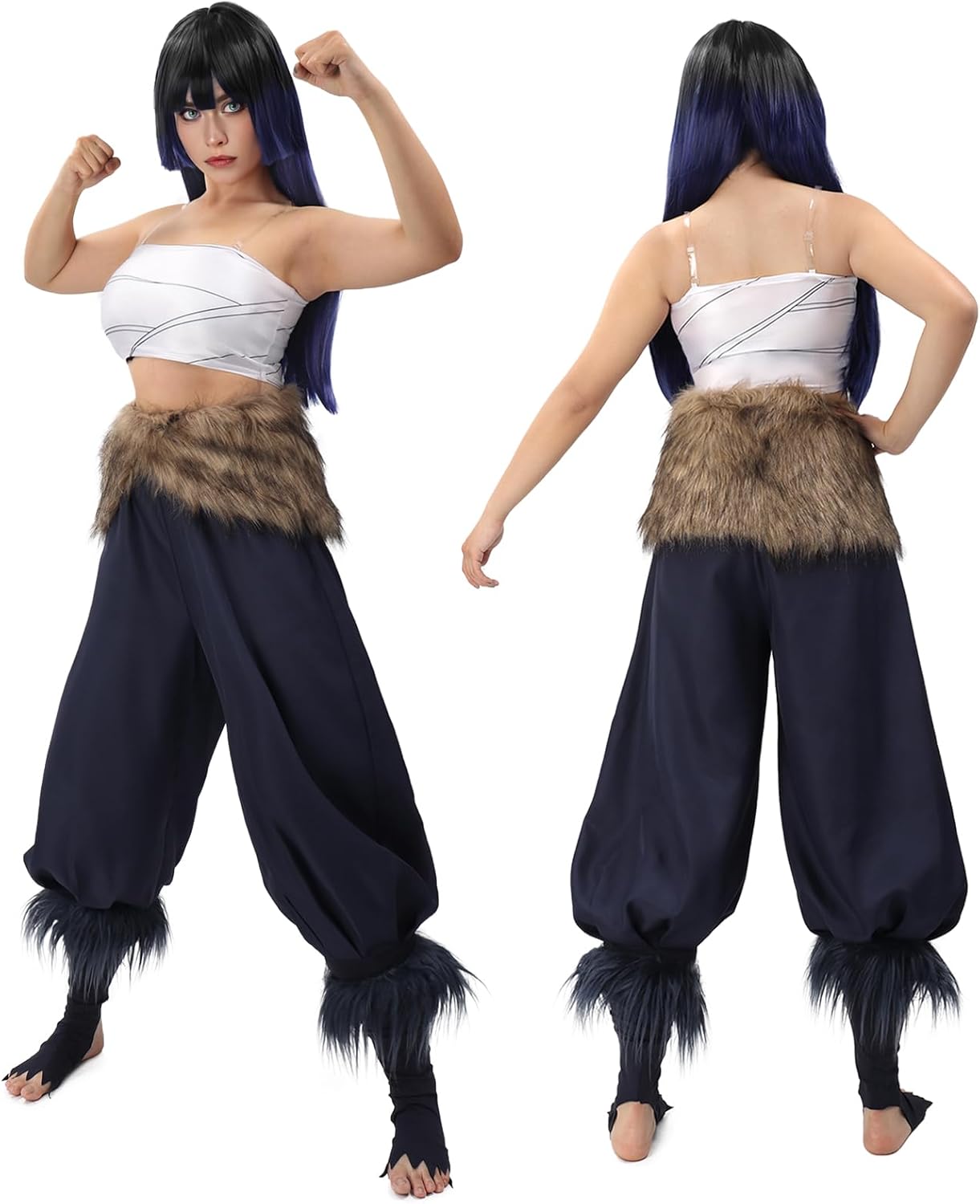 Amazon.com: C-ZOFEK Women's Inosuke Cosplay Female Costume Tube Top ...