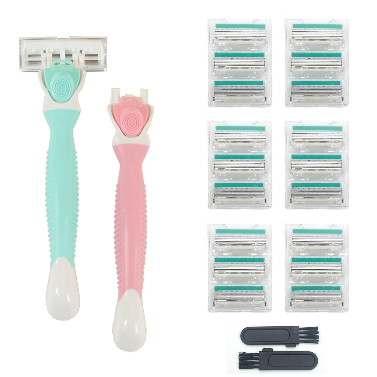 Amazon.com: Hocmos Women's Razors - 6 Blades, Non-Slip Grip, 19 Refills & 2 Handles Great Value ...