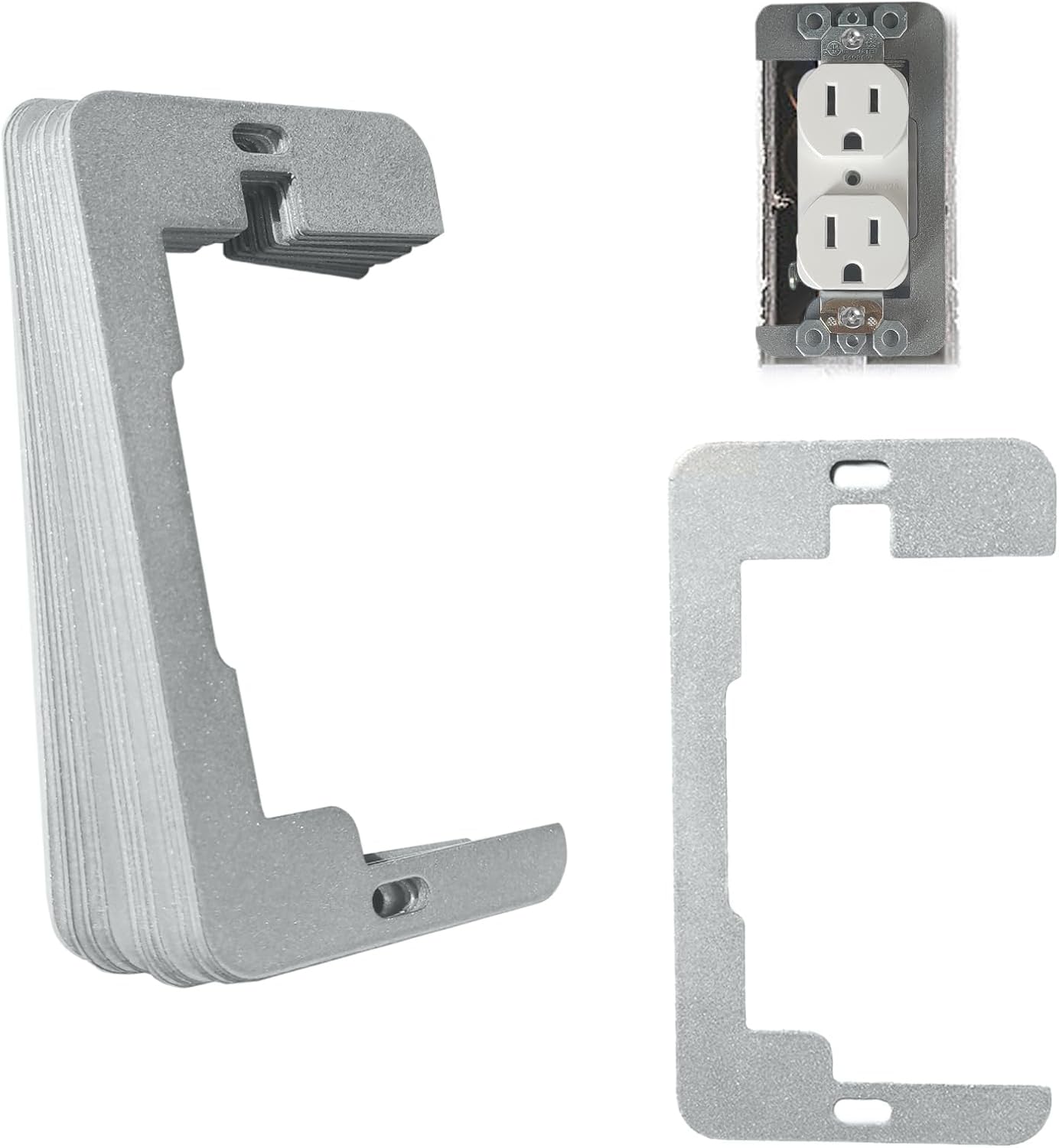 XIFOWE Receptacle Spacers, Insulated Coated Metal Wall Plate Spacer ...