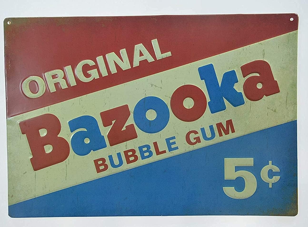 Amazon.com: Swono Candies Tin Signs,Sweet Bubble Gums on Red Background ...