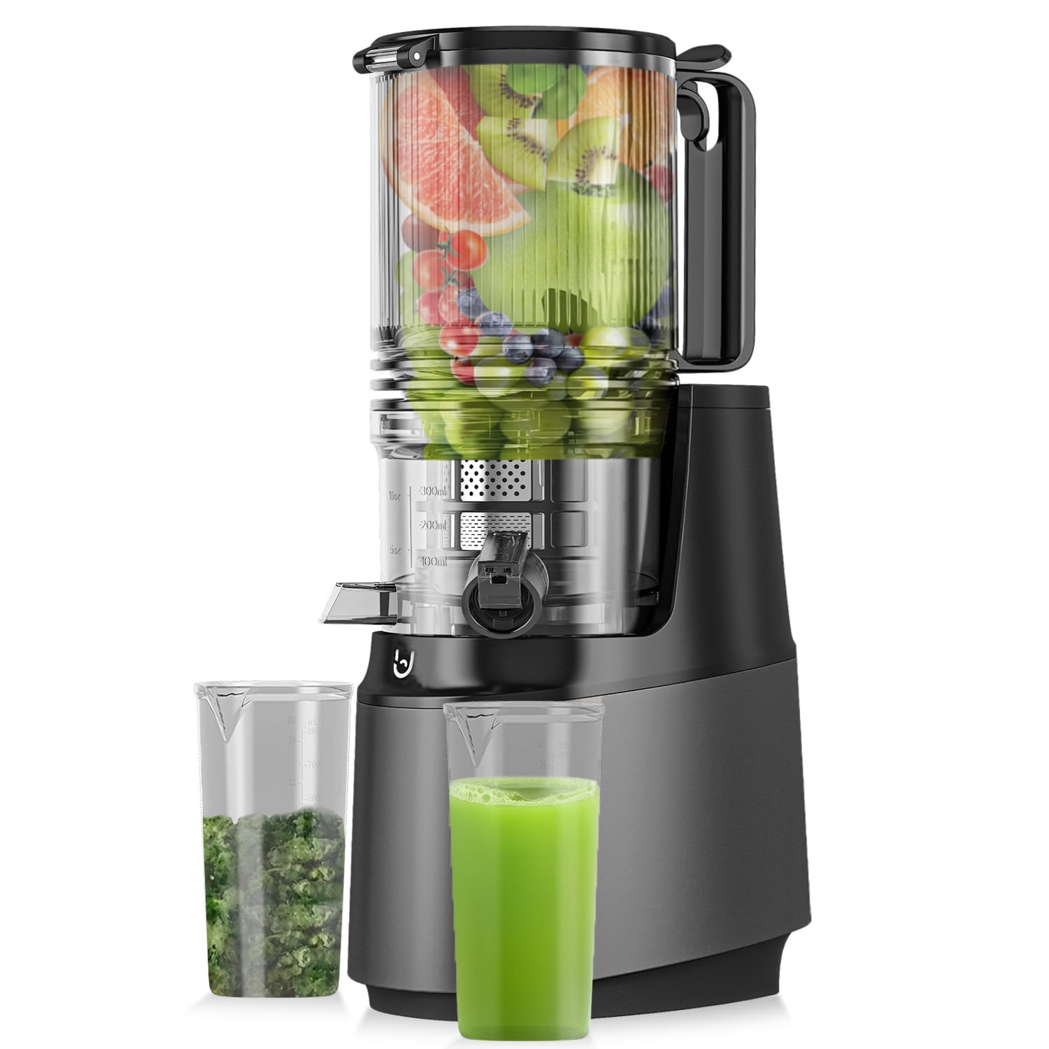 Buy Cold Press Juicer Machines, 350W Masticating Juicer with 5.8" Inch ...