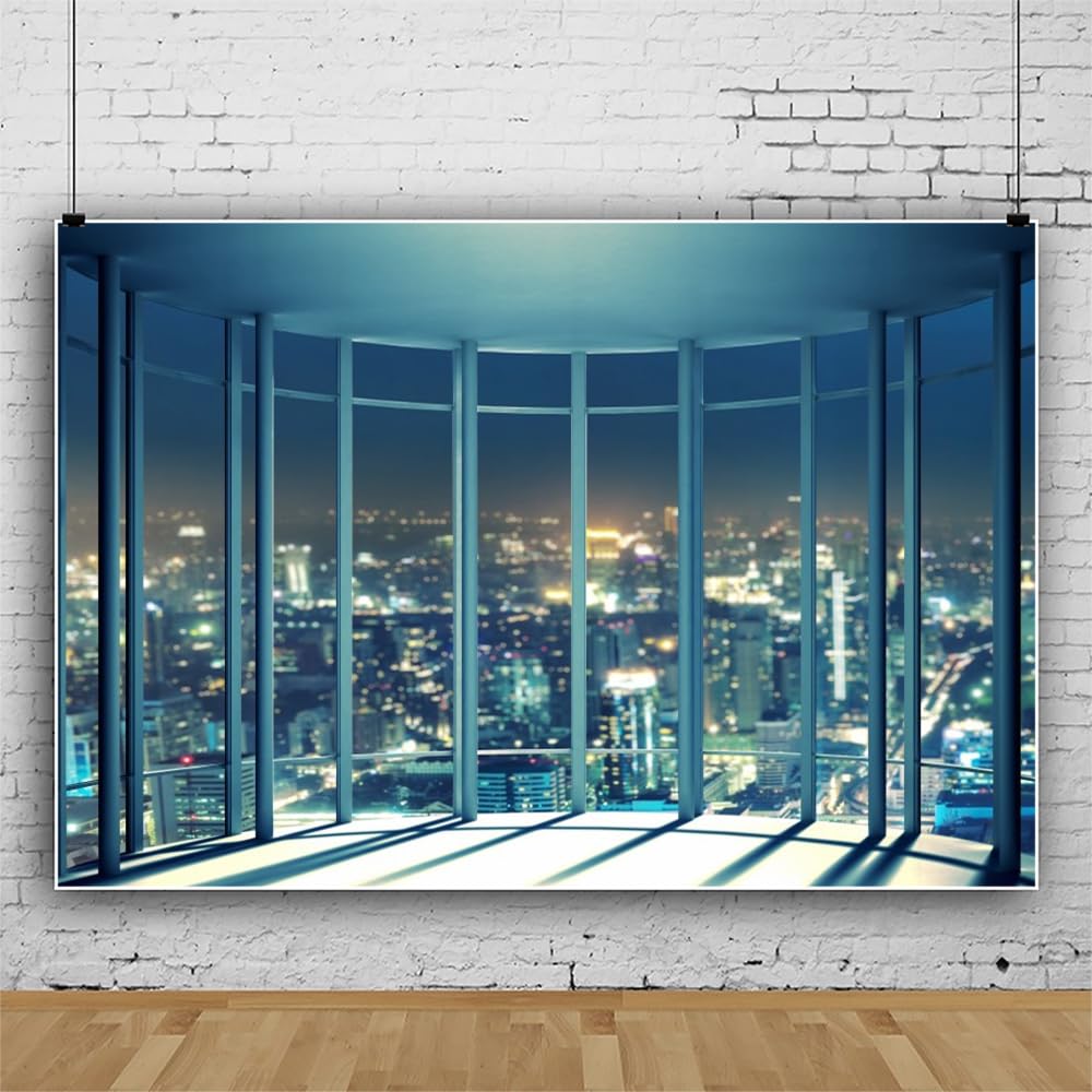 Amazon.com: Leowefowa 10x8ft Vinyl City Night Backdrop Photography ...