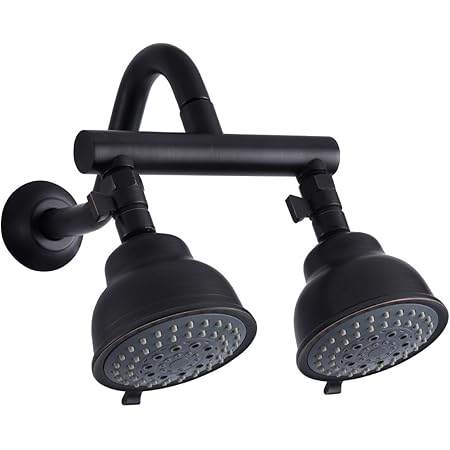 Firstmate 2 Oil Rub Bronze Dual Shower Head - Double Shower Head ...