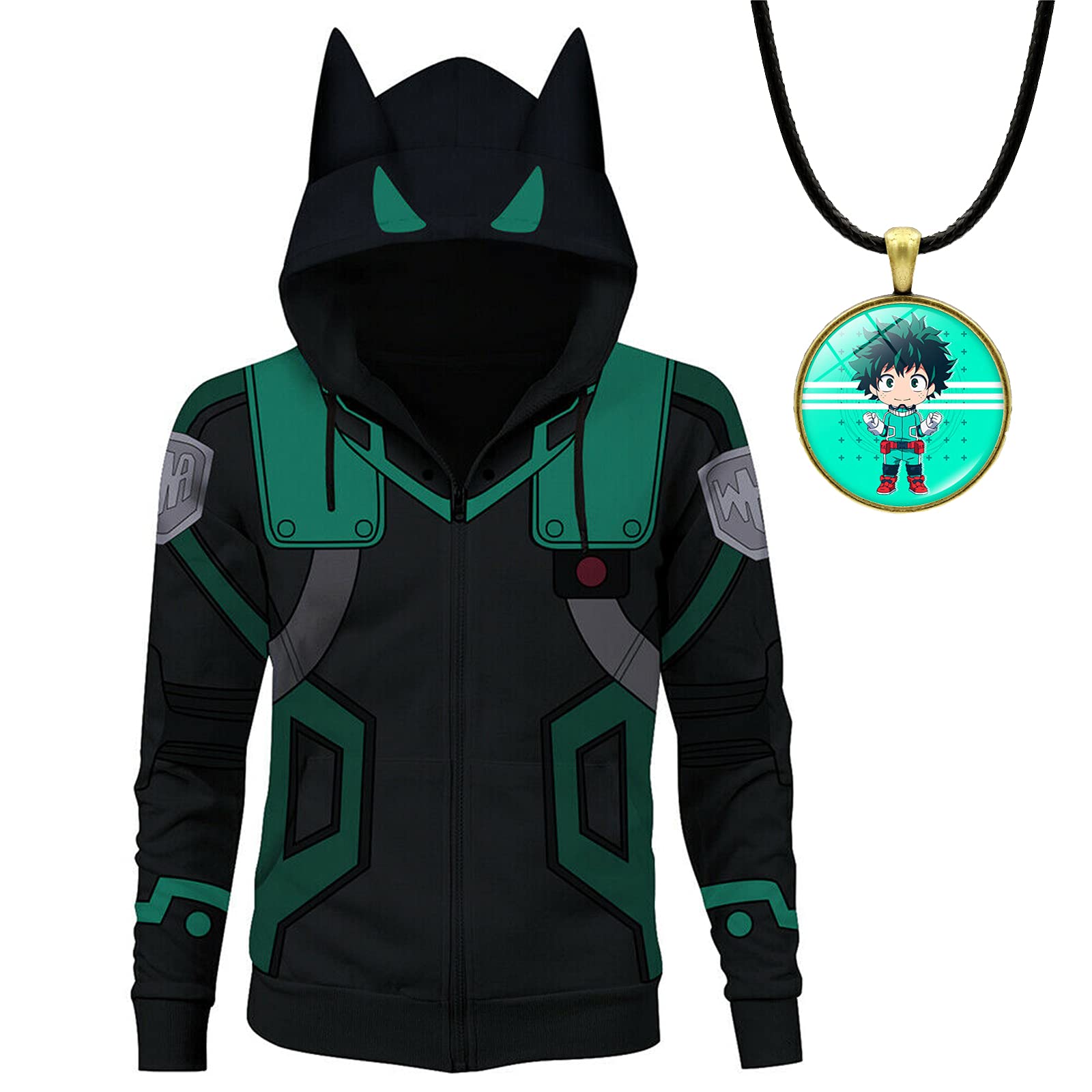 Anime Mha Jacket For Kids Izuku Midoriya Deku Jacket Cat | Desertcart INDIA