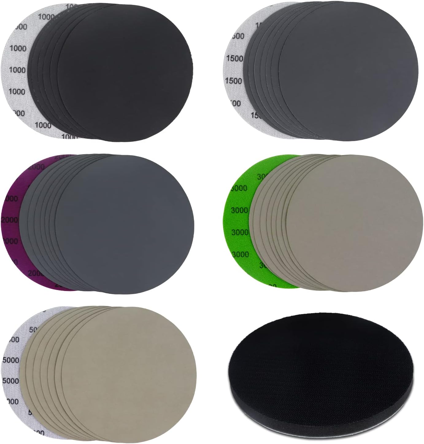 Amazon.com: Trizact 3M Trizact Hookit Foam Disc, 30662, 6 in, P5000, 15 ...