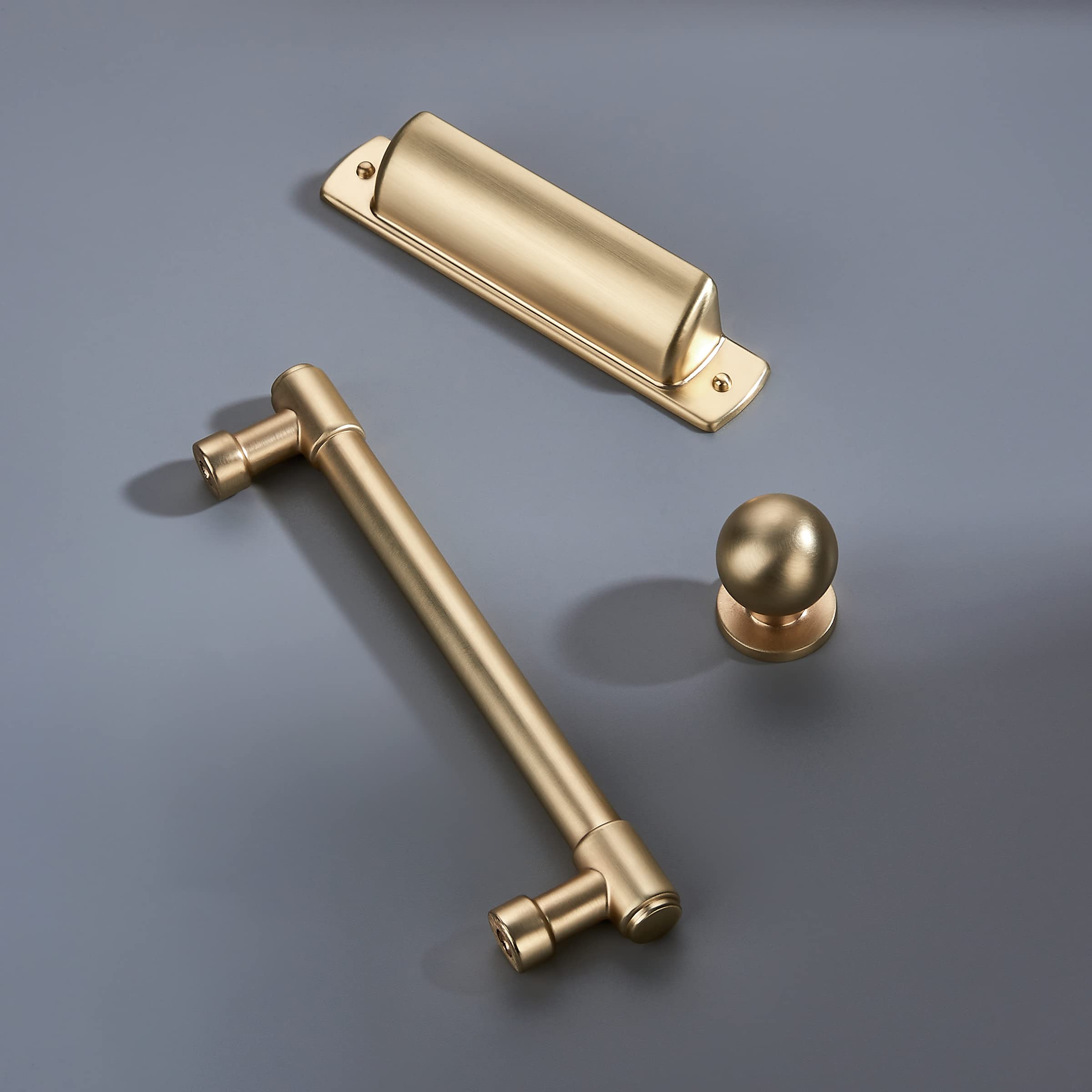 Snapklik.com : Khtumeware 10 Pack 3-3/4" Drawer Pulls Brushed Gold ...