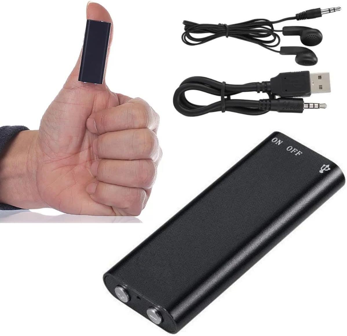 Mini Gravador Voz Som Digital Super Pequeno - Micro Escuta No Carro ...