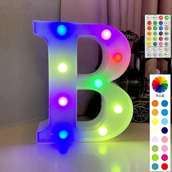 Amazon.co.jp: Color LED Subtitle Alphabet Light, LED Marquis Letter ...