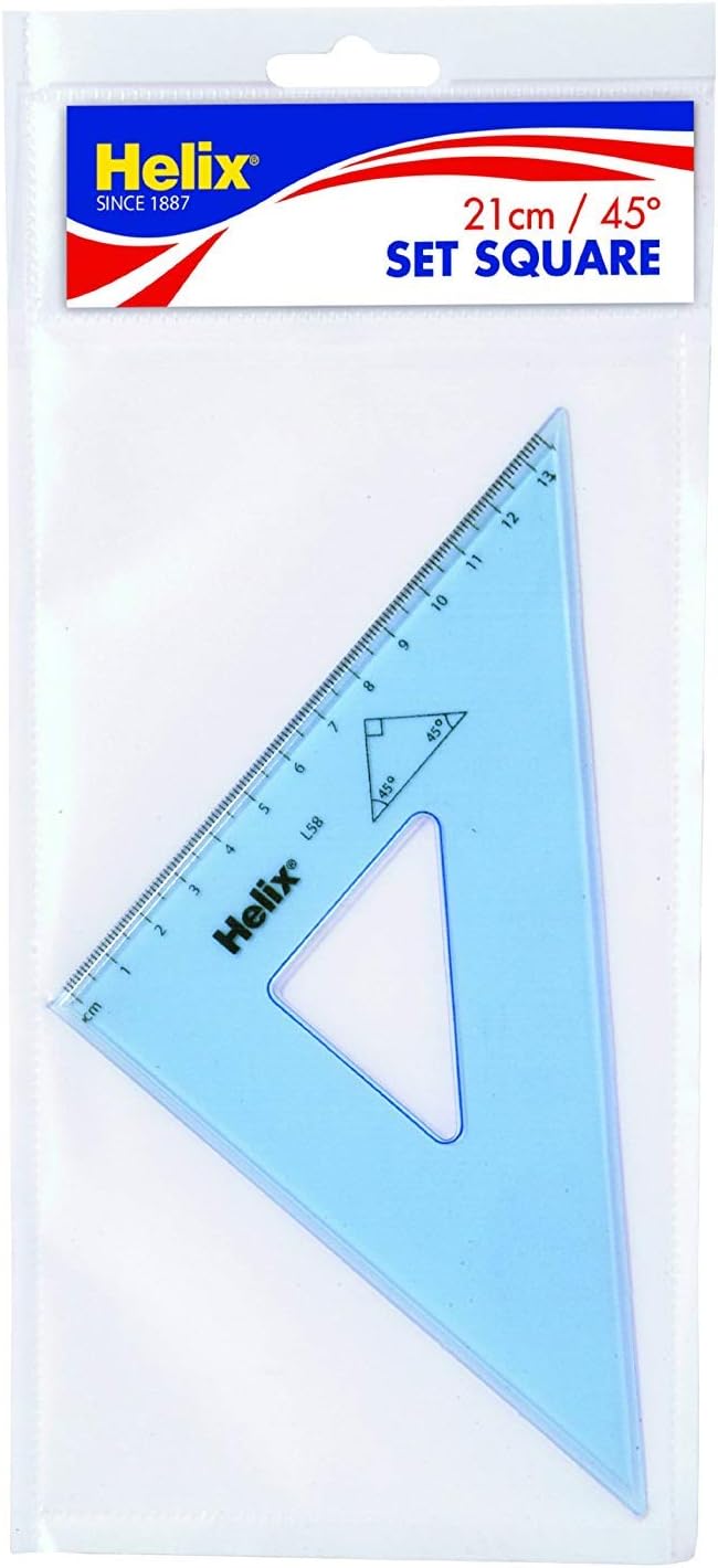 Helix 21cm/45 Degree Set Square L58010 : Amazon.co.uk: Stationery ...