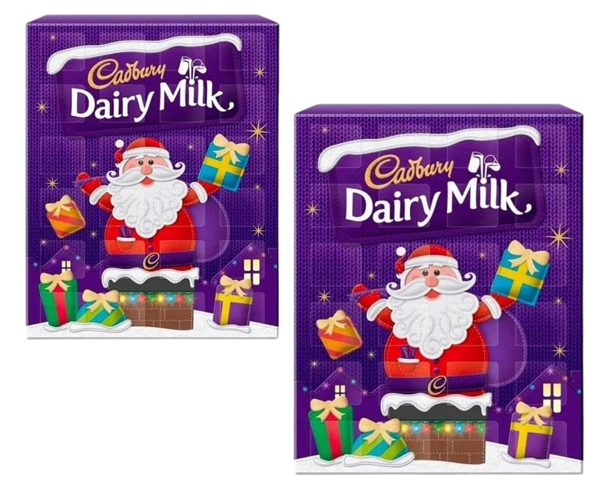 2 X Cadburys Dairy Milk Christmas Chocolate Advent Calendar 90 ...