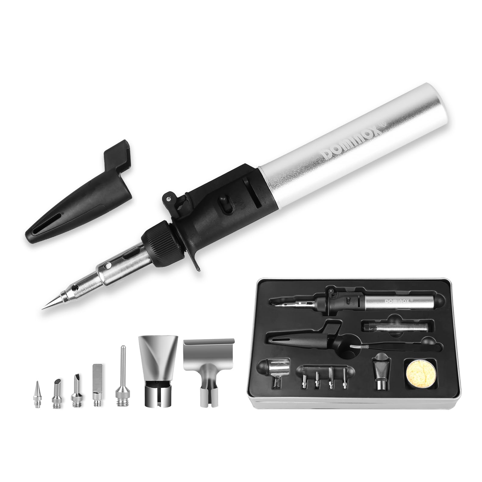 DOMINOX Butane Soldering Iron Kit, Portable Cordless Soldering Iron and ...