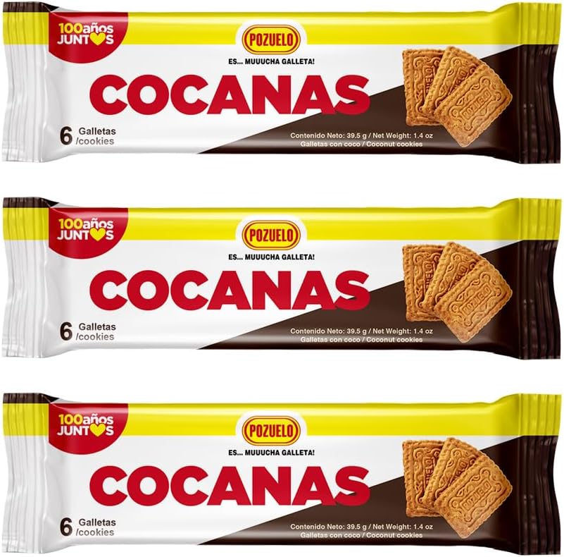 Amazon.com: Pozuelo Cocanas Cookies | Coconut Cookies | Fresh & Crunchy ...